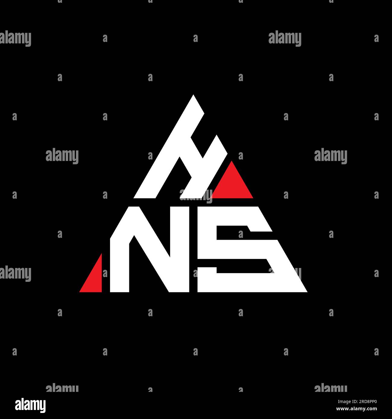 HNS triangle letter logo design with triangle shape. HNS triangle logo ...