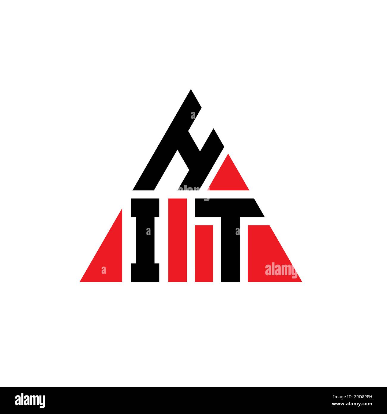 HIT triangle letter logo design with triangle shape. HIT triangle logo ...