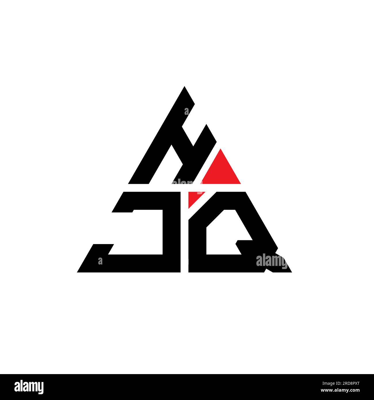 HJQ triangle letter logo design with triangle shape. HJQ triangle logo ...