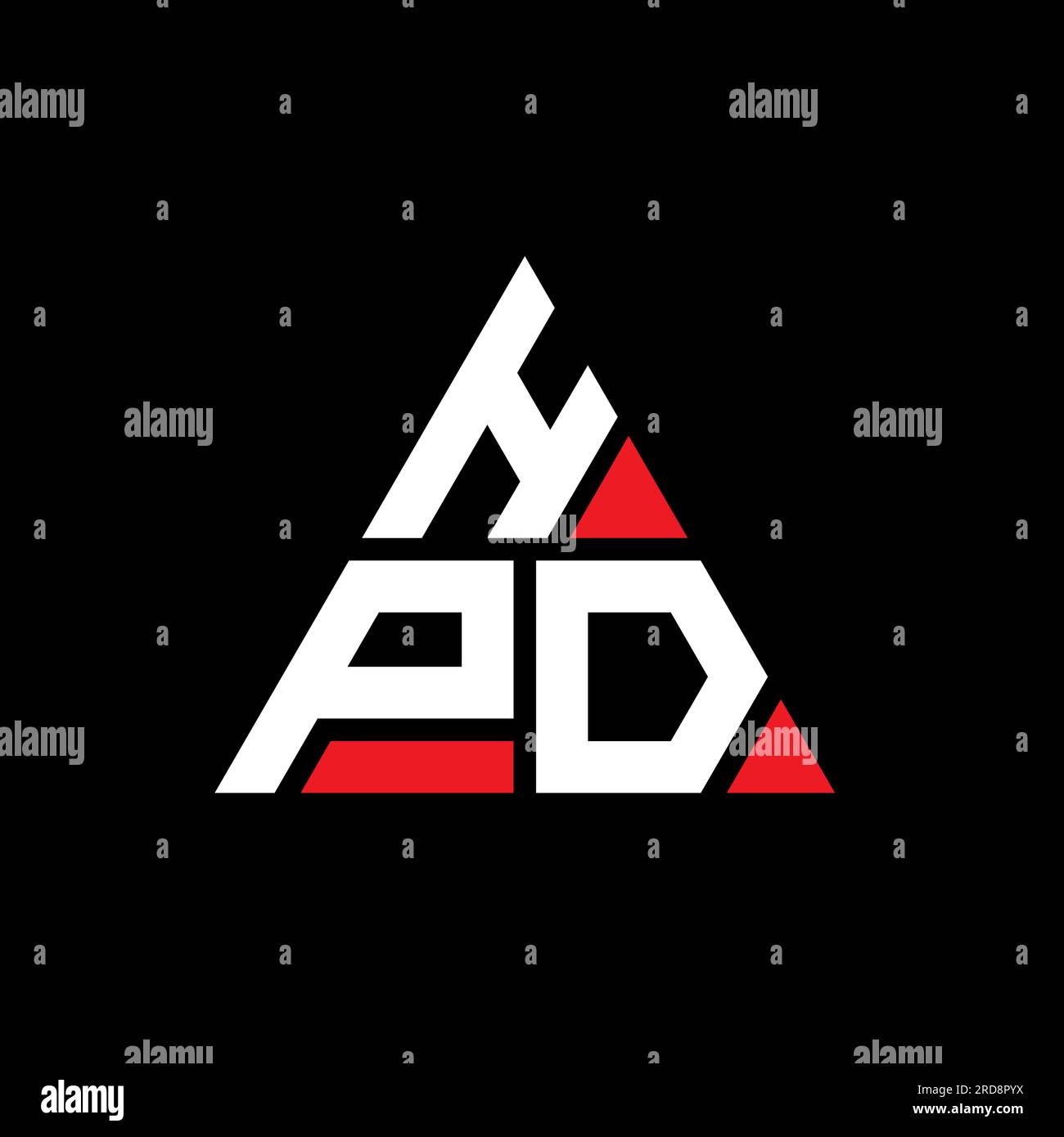 HPD triangle letter logo design with triangle shape. HPD triangle logo ...