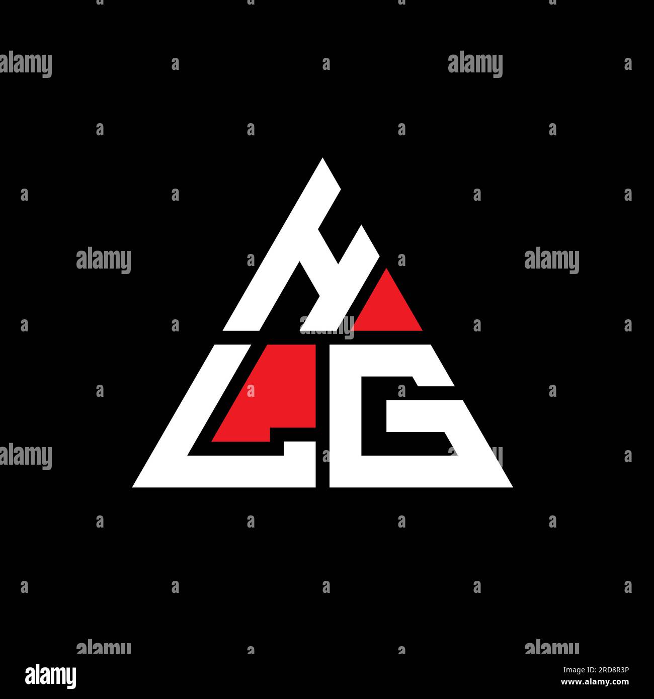 HLG triangle letter logo design with triangle shape. HLG triangle logo ...