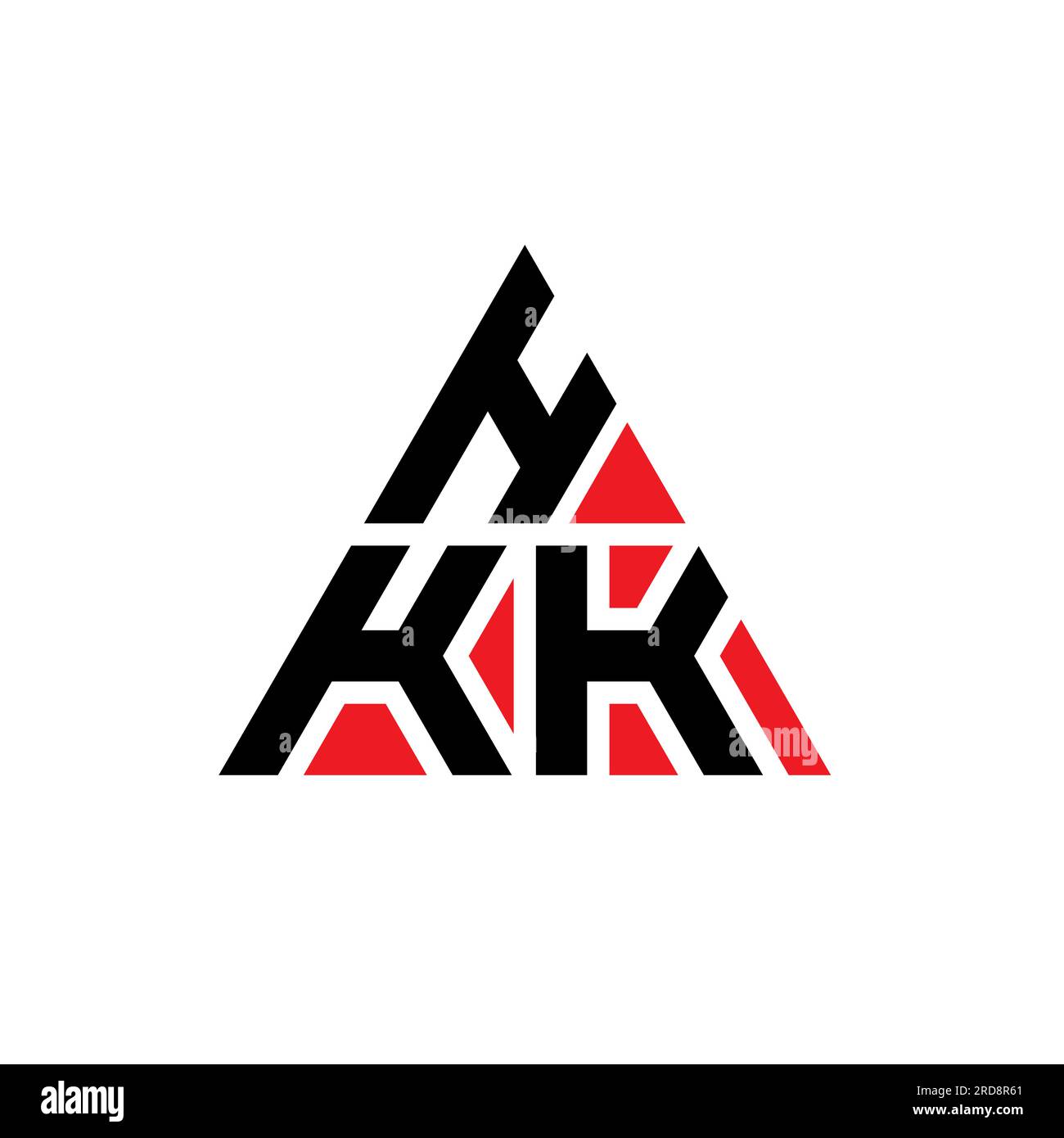 HKK triangle letter logo design with triangle shape. HKK triangle logo ...