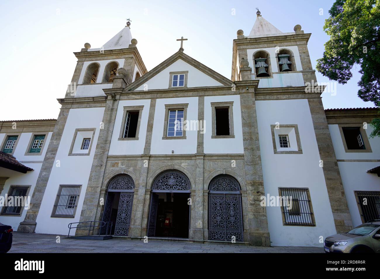 Facade of the abbey Mosteiro de Sao Bento (Monastery of St. Benedict ...