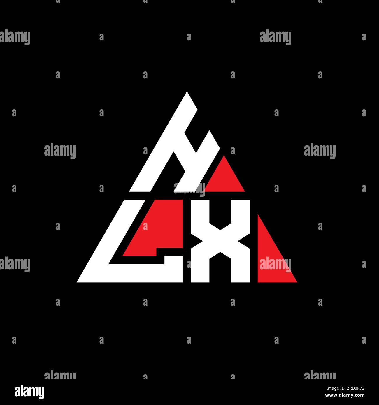 HLX triangle letter logo design with triangle shape. HLX triangle logo design monogram. HLX ...