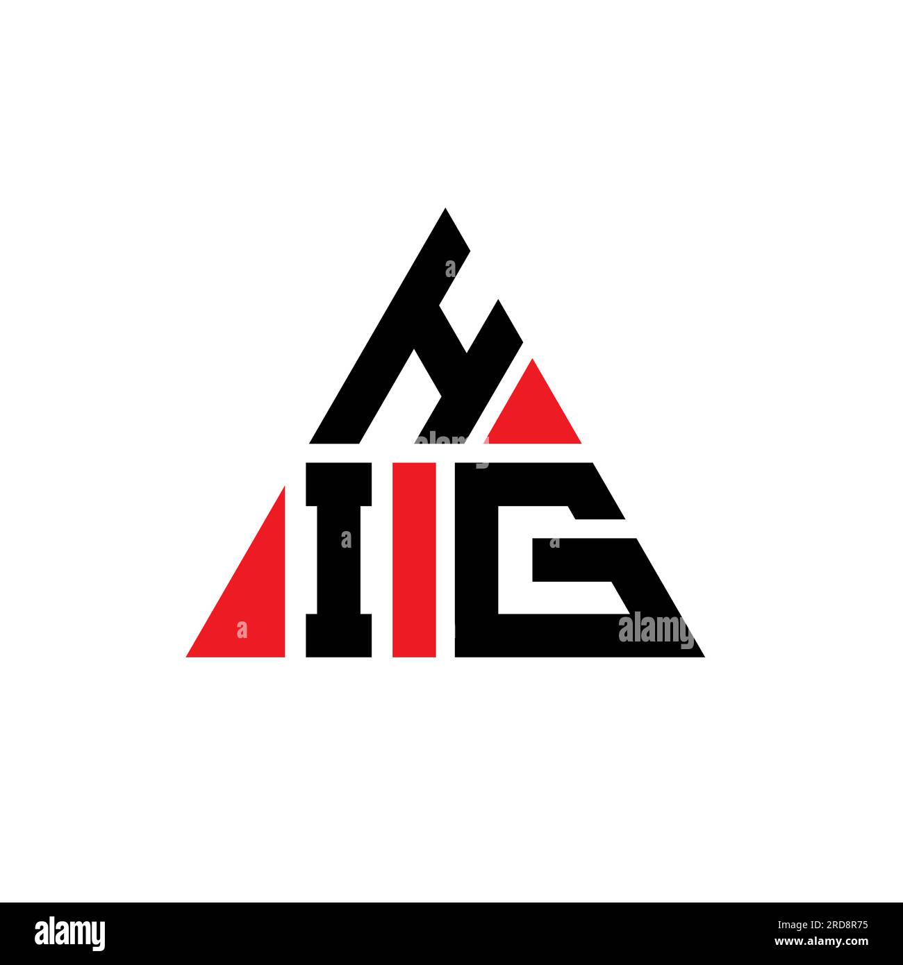 HIG triangle letter logo design with triangle shape. HIG triangle logo ...
