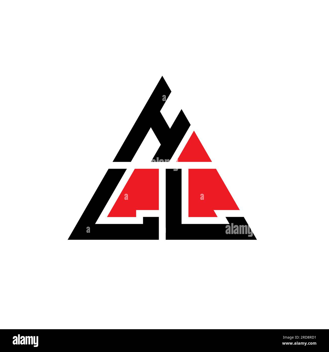 HLL triangle letter logo design with triangle shape. HLL triangle logo ...
