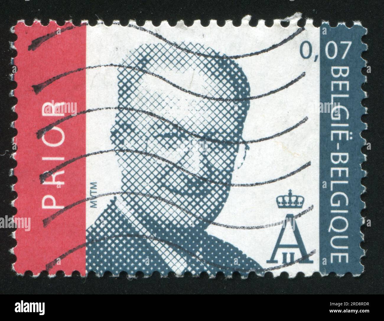 BELGIUM - CIRCA 2002: stamp printed by Belgium, shows King Albert II ...