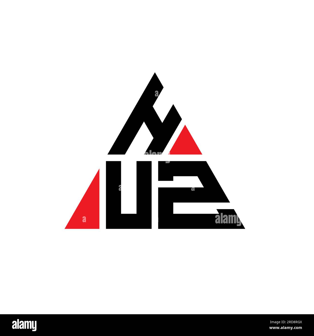 HUZ triangle letter logo design with triangle shape. HUZ triangle logo ...