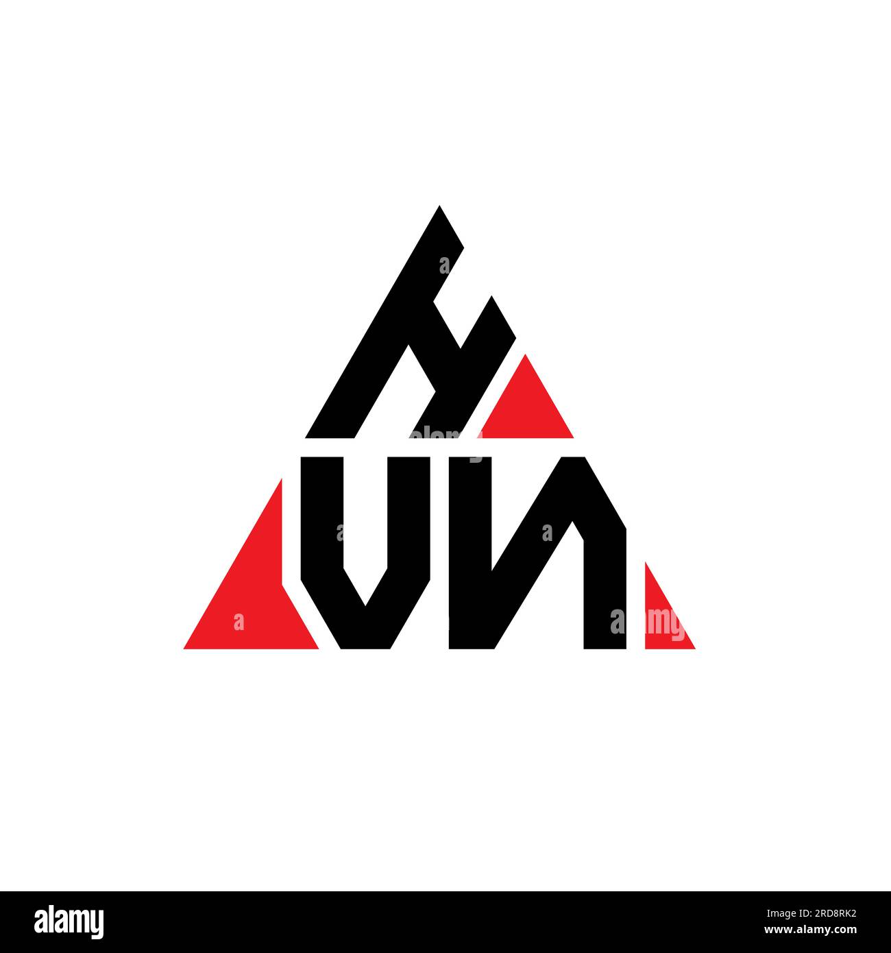 HVN triangle letter logo design with triangle shape. HVN triangle logo ...