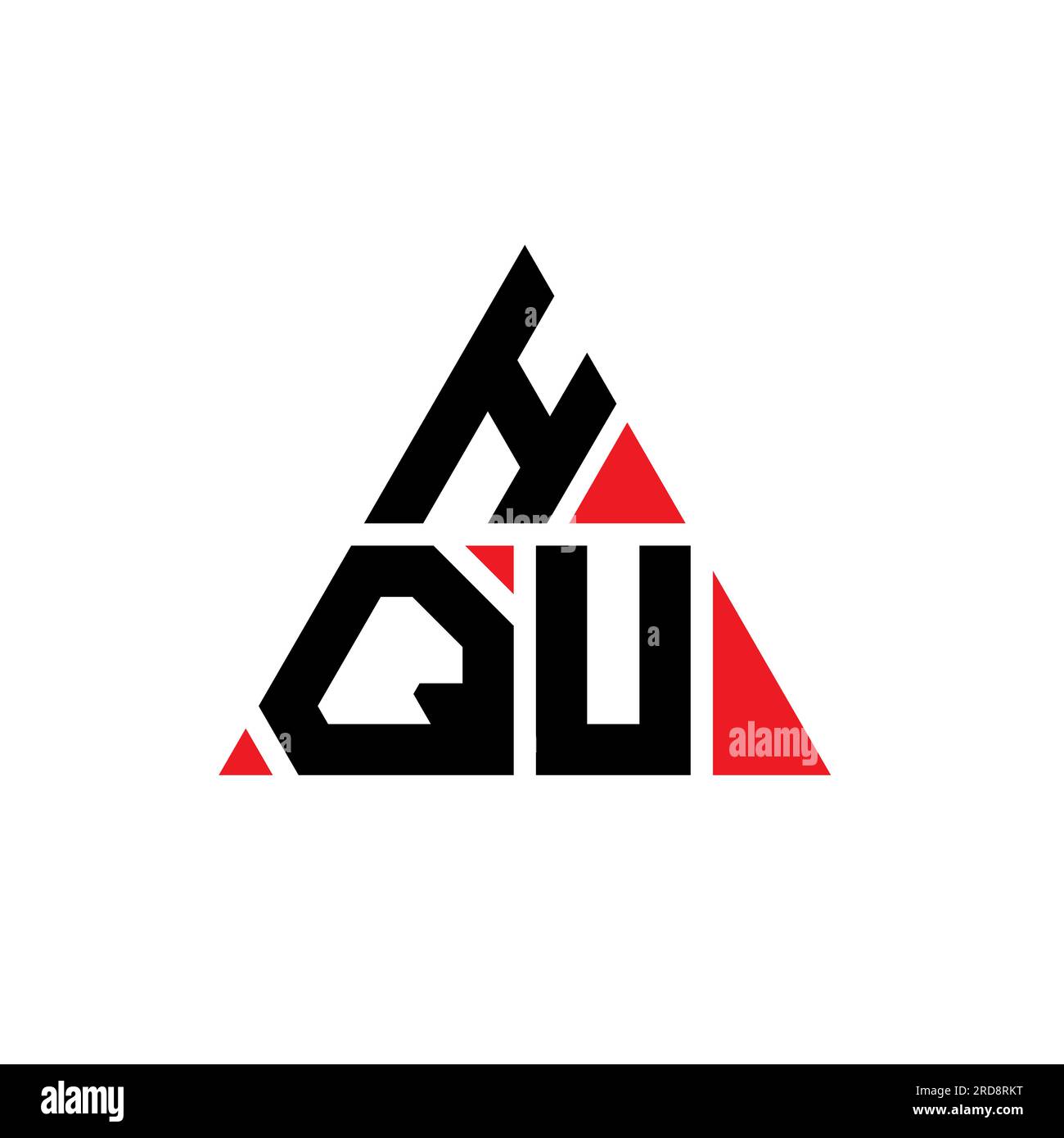 HQU triangle letter logo design with triangle shape. HQU triangle logo ...