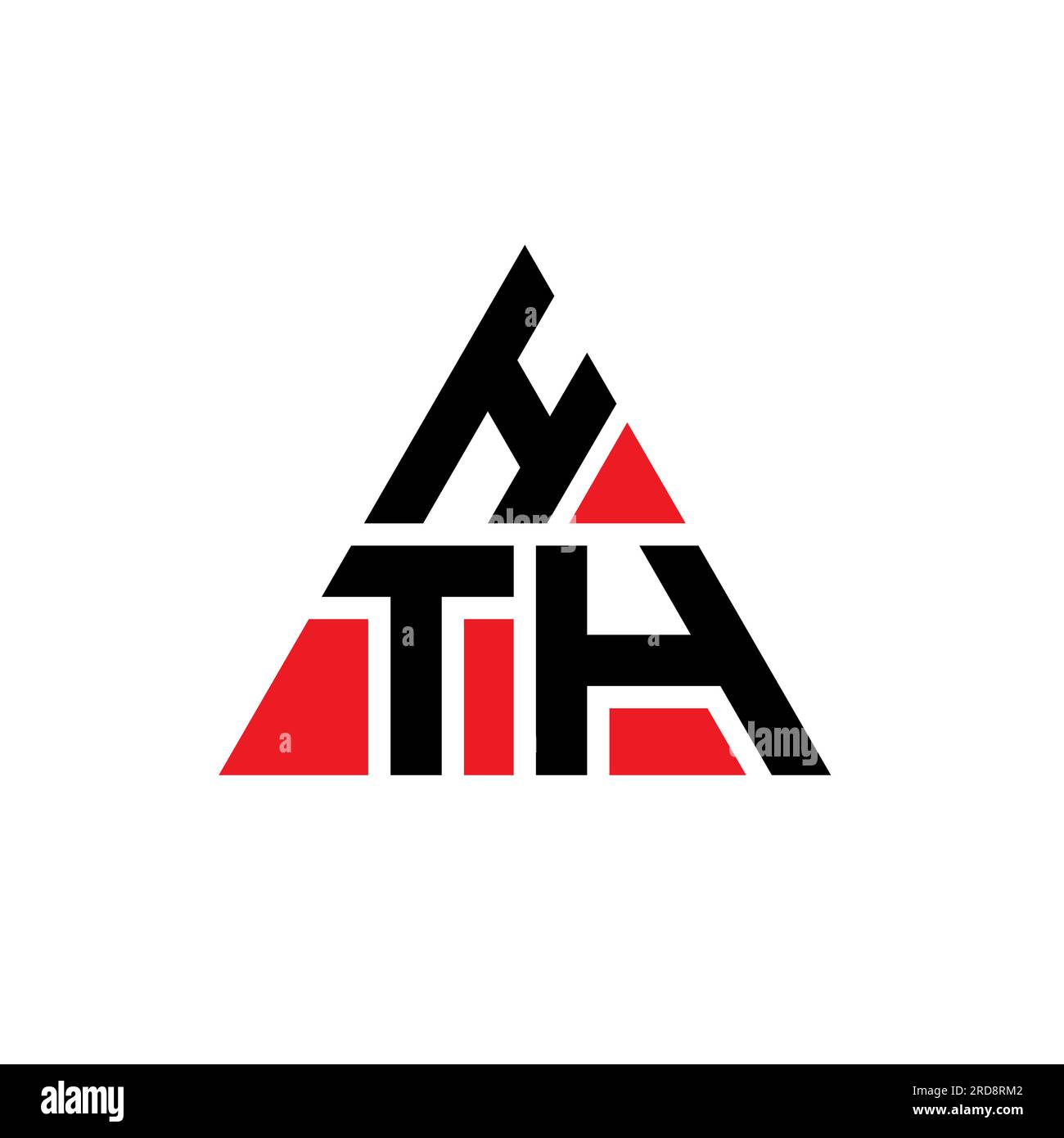 HTH triangle letter logo design with triangle shape. HTH triangle logo ...