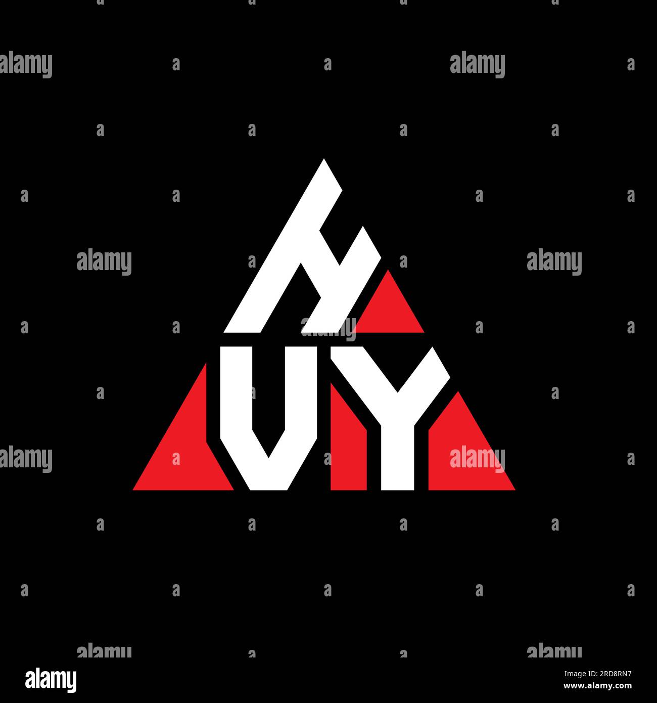 HVY triangle letter logo design with triangle shape. HVY triangle logo ...