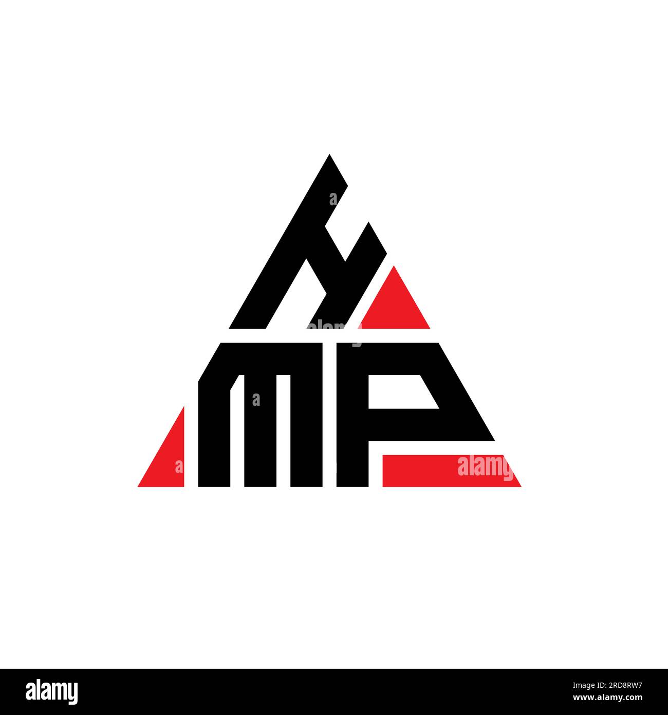 HMP triangle letter logo design with triangle shape. HMP triangle logo ...