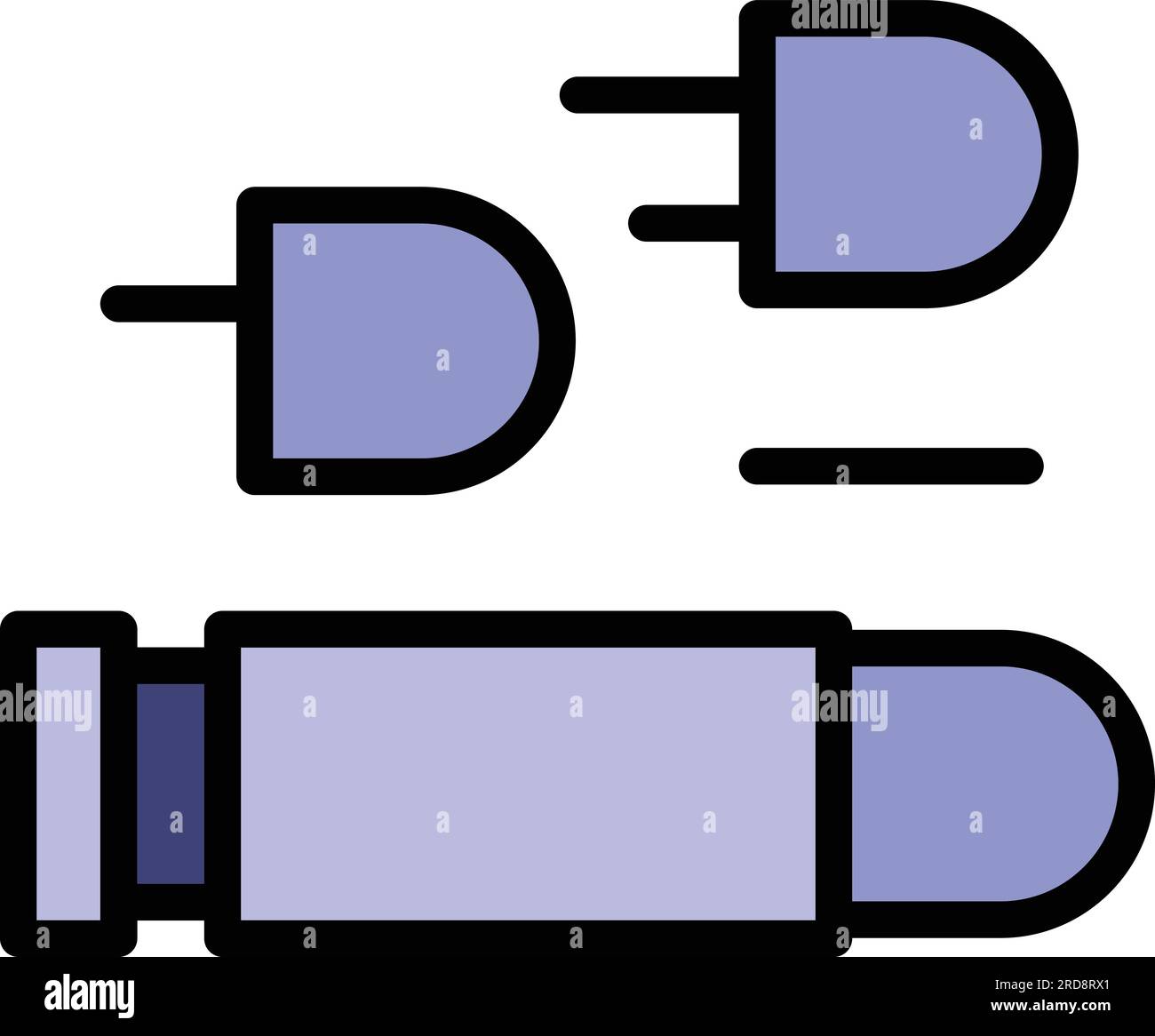 Fast bullet icon outline vector. Speed gun. Motion shot flying color ...