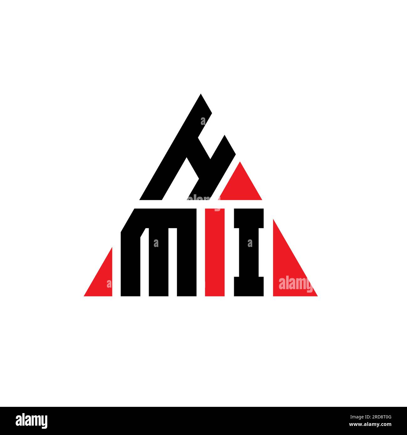 HMI triangle letter logo design with triangle shape. HMI triangle logo design monogram. HMI ...