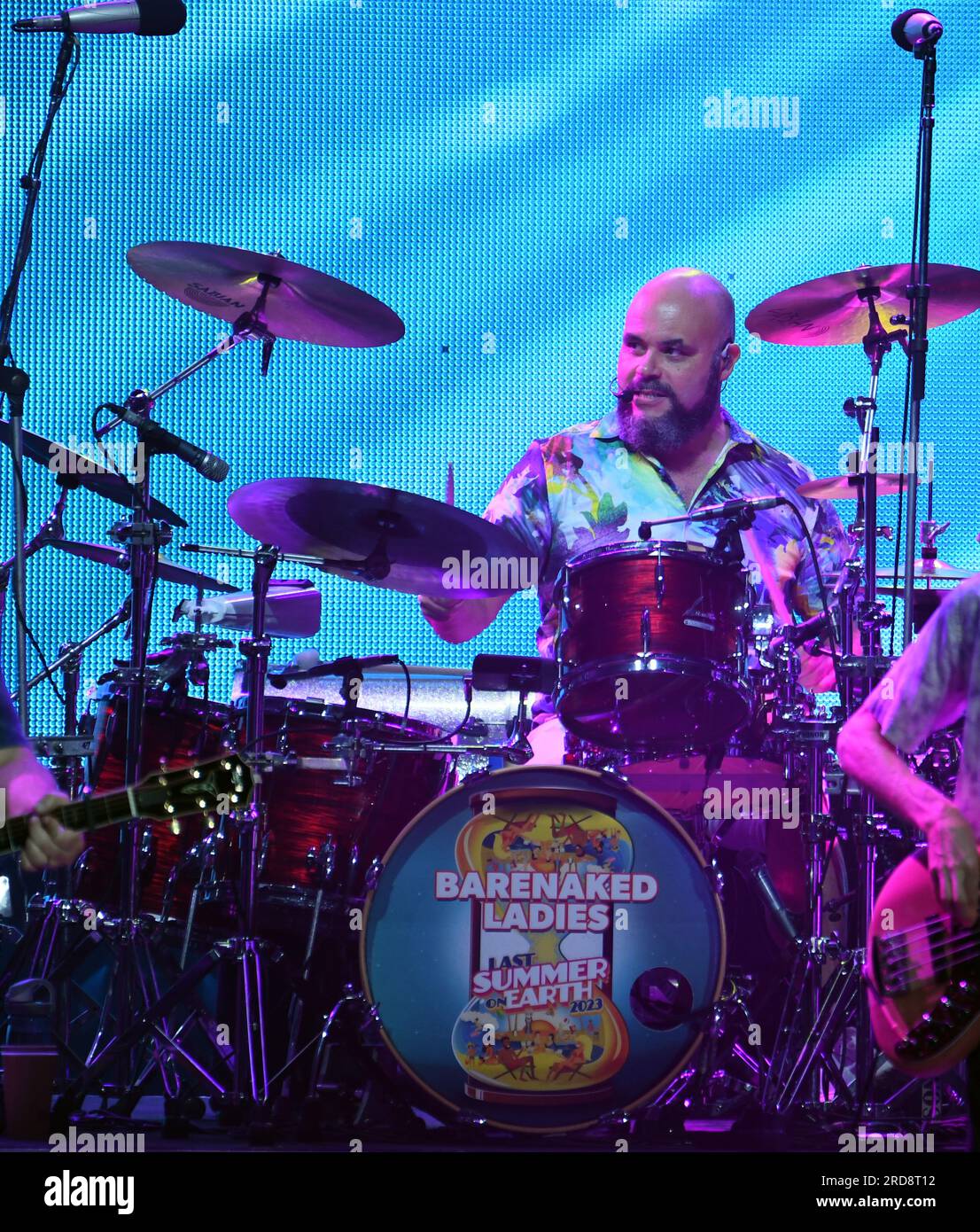 July 18, 2023, Portsmouth, Virginia, USA: Barenaked Ladies member TYLER ...