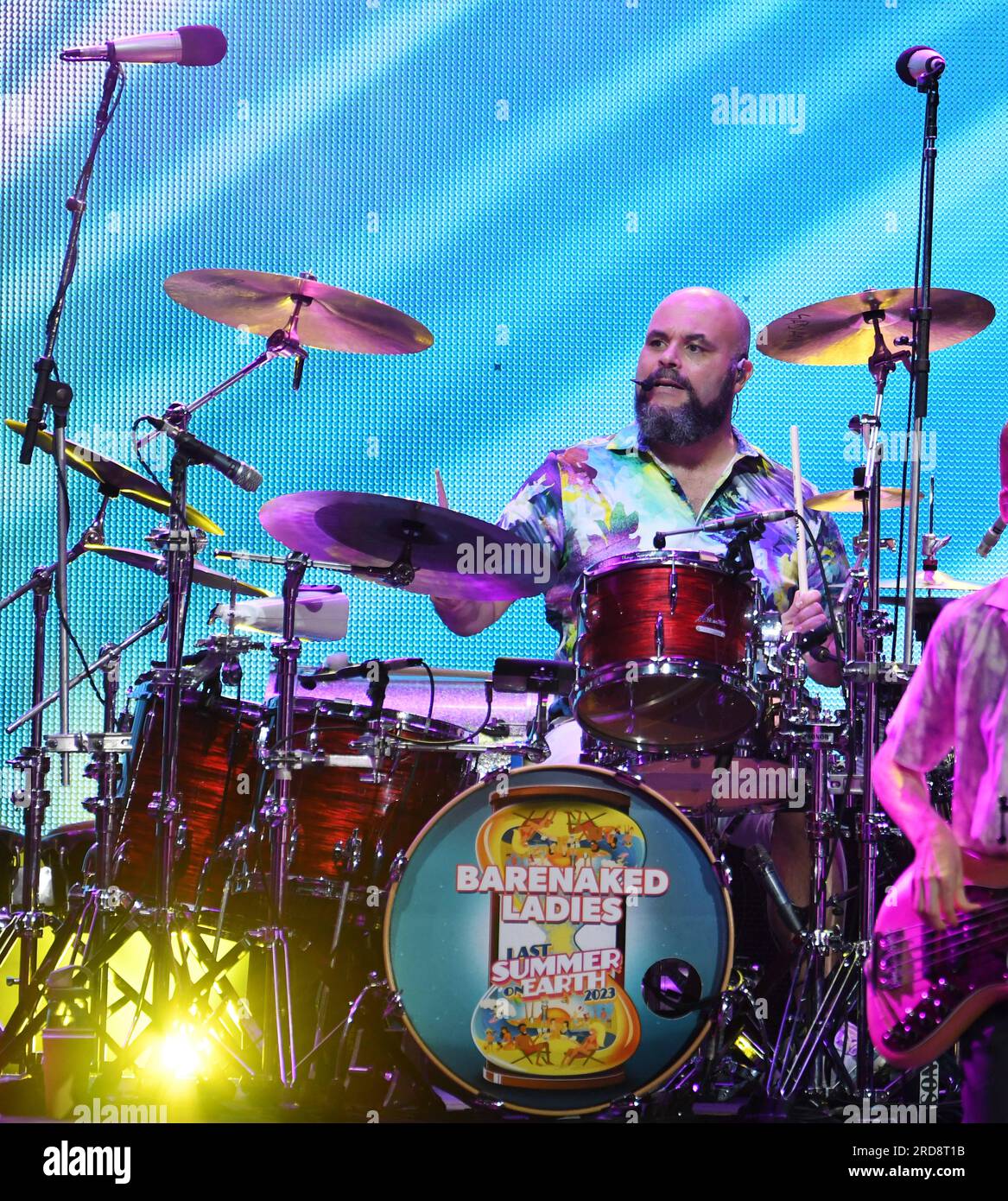 July 18, 2023, Portsmouth, Virginia, USA: Barenaked Ladies member TYLER ...