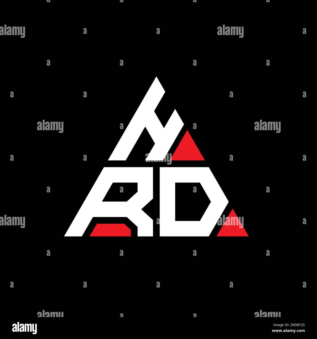 HRD triangle letter logo design with triangle shape. HRD triangle logo ...