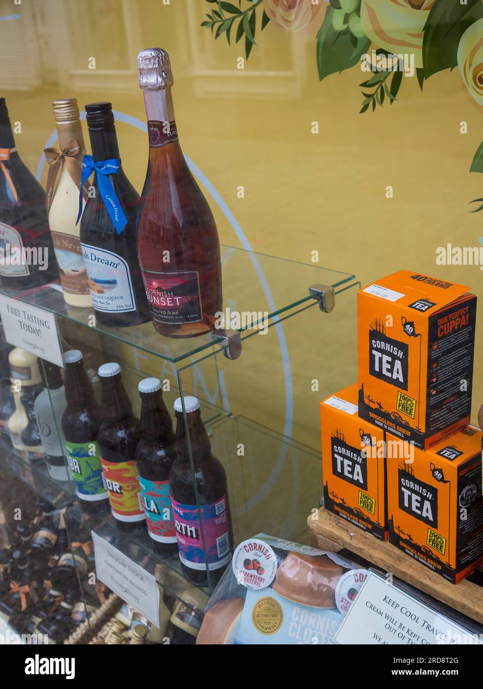 Cornish Food Goods, Shop Window, Falmouth, Cornwall, England, UK, GB ...
