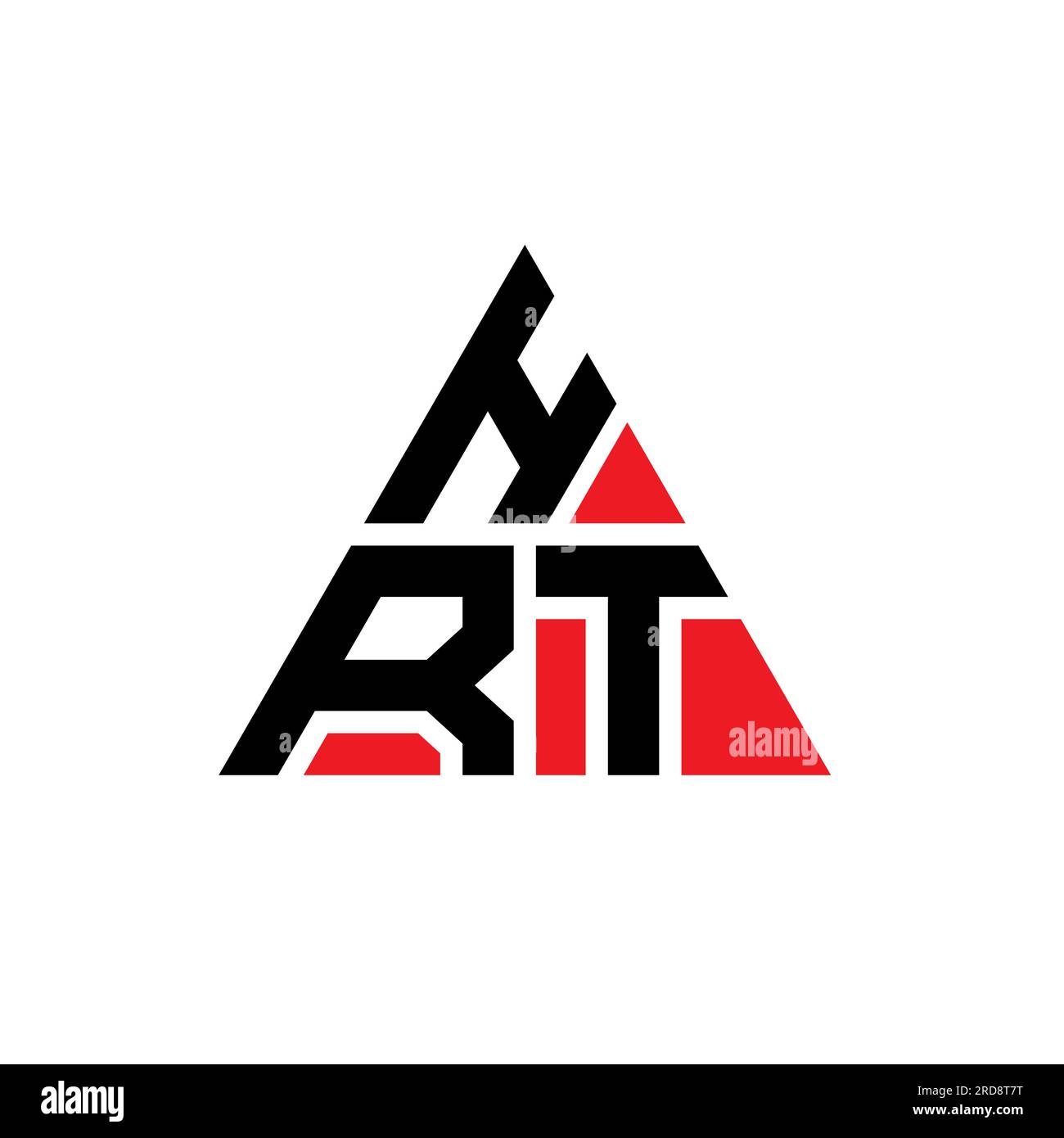 HRT triangle letter logo design with triangle shape. HRT triangle logo ...