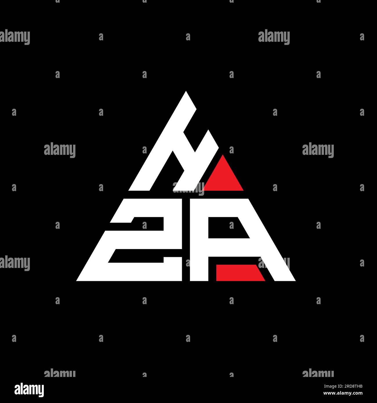 HZA triangle letter logo design with triangle shape. HZA triangle logo ...