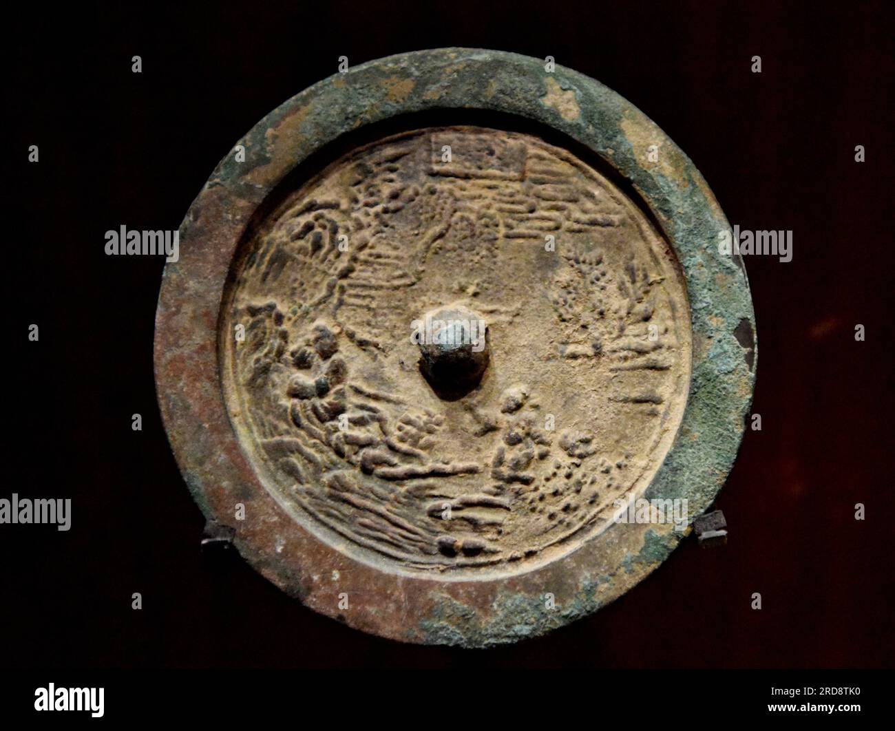 Zhangjiakou, China, 18/07/2023, A bronze mirror of the Liao Dynasty's ...