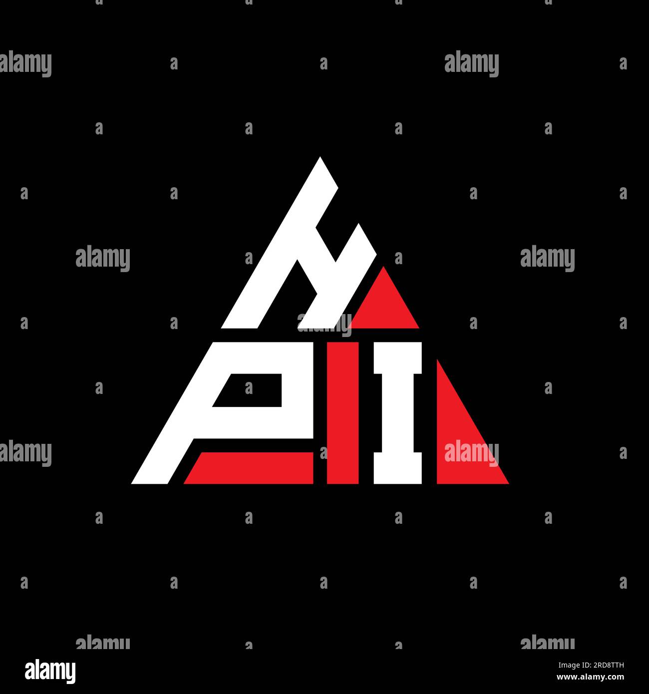 HPI triangle letter logo design with triangle shape. HPI triangle logo ...