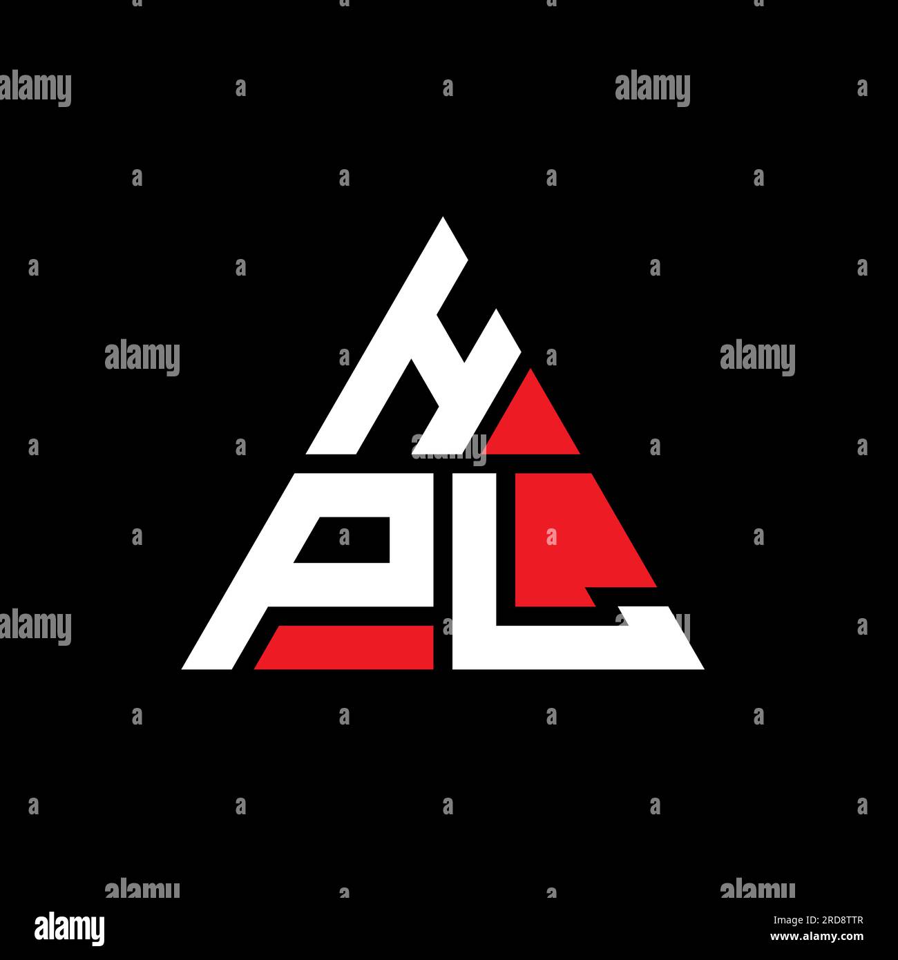 HPL triangle letter logo design with triangle shape. HPL triangle logo ...