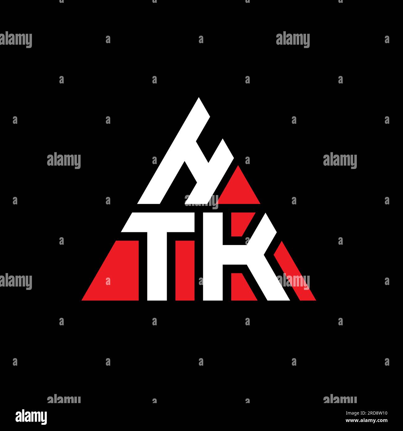 HTK triangle letter logo design with triangle shape. HTK triangle logo ...