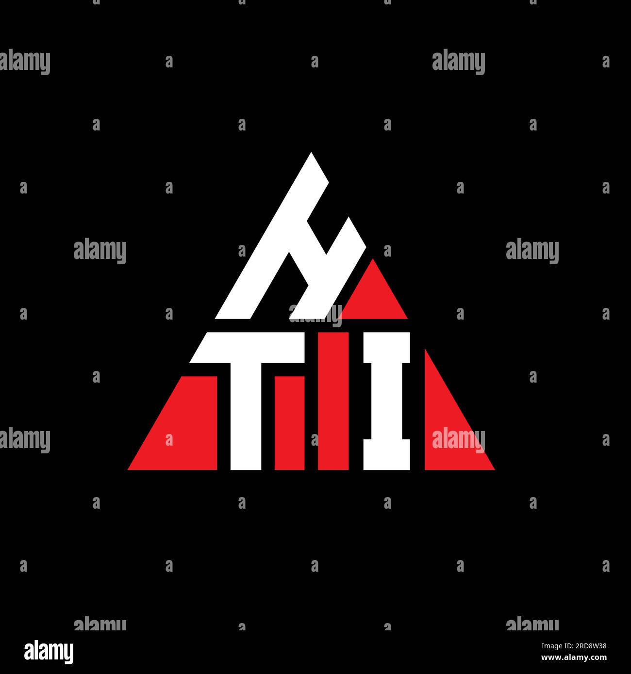 HTI triangle letter logo design with triangle shape. HTI triangle logo ...