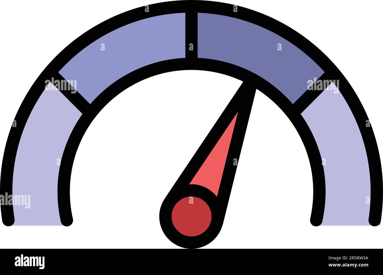 Speedometer icon outline vector. Meter indicator. Speed high low color flat Stock Vector Image ...