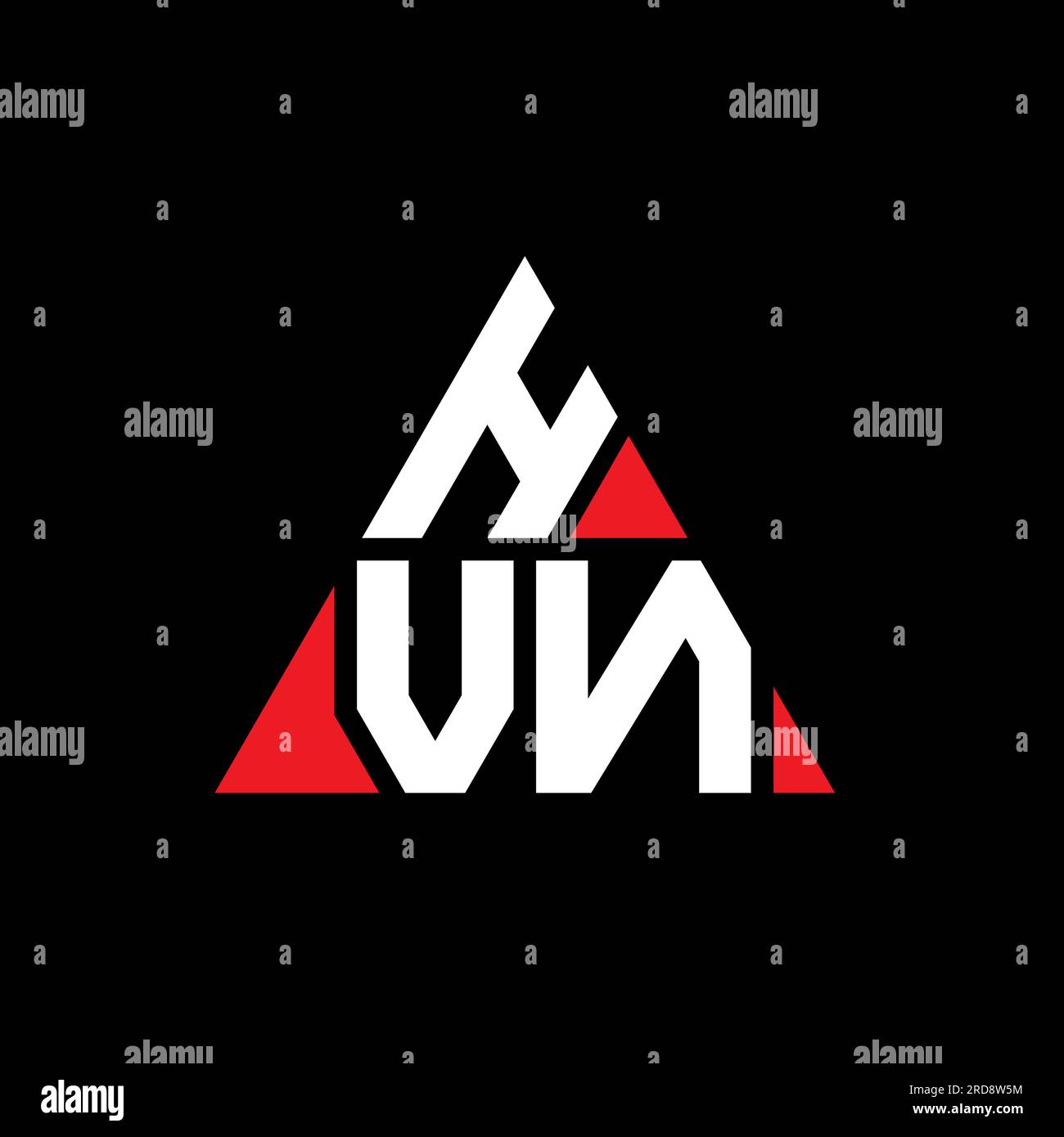 HVN triangle letter logo design with triangle shape. HVN triangle logo ...