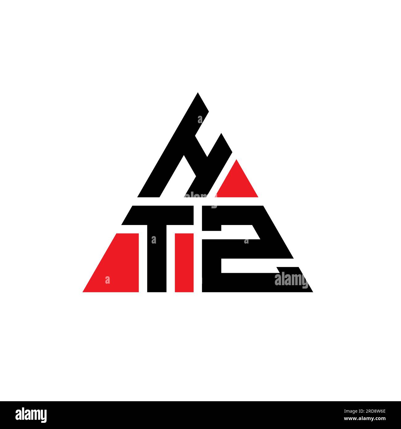 HTZ triangle letter logo design with triangle shape. HTZ triangle logo ...