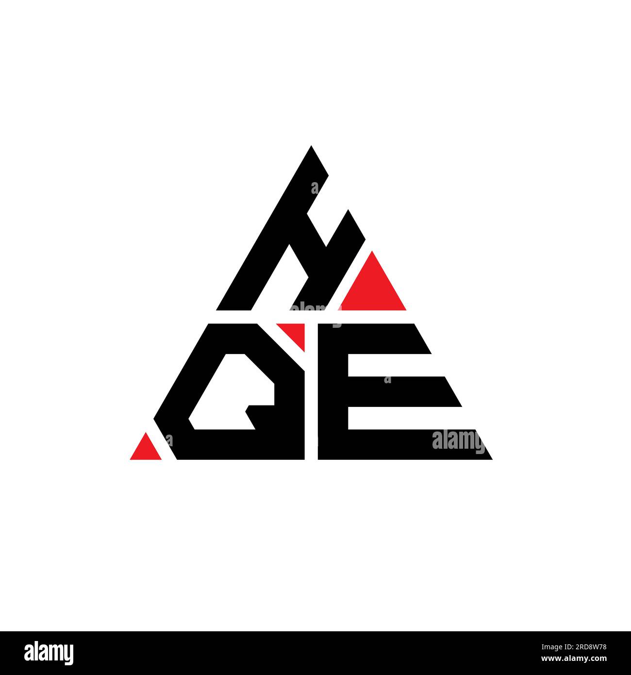 HQE triangle letter logo design with triangle shape. HQE triangle logo ...