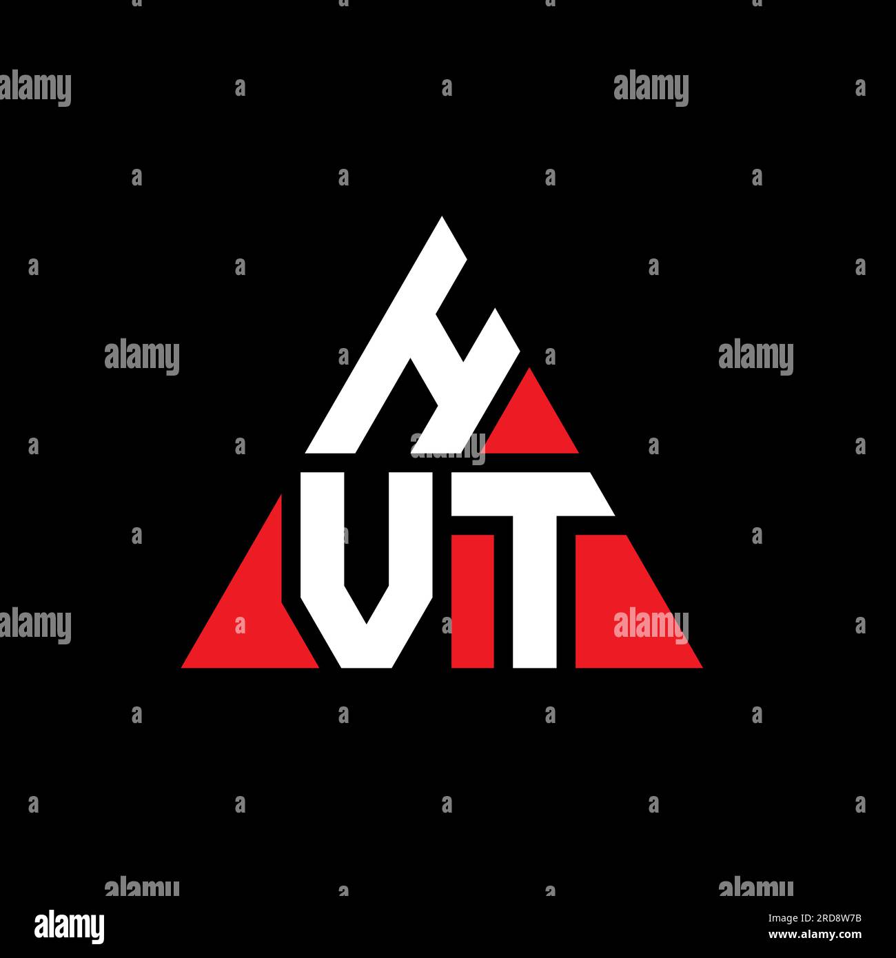 HVT triangle letter logo design with triangle shape. HVT triangle logo ...