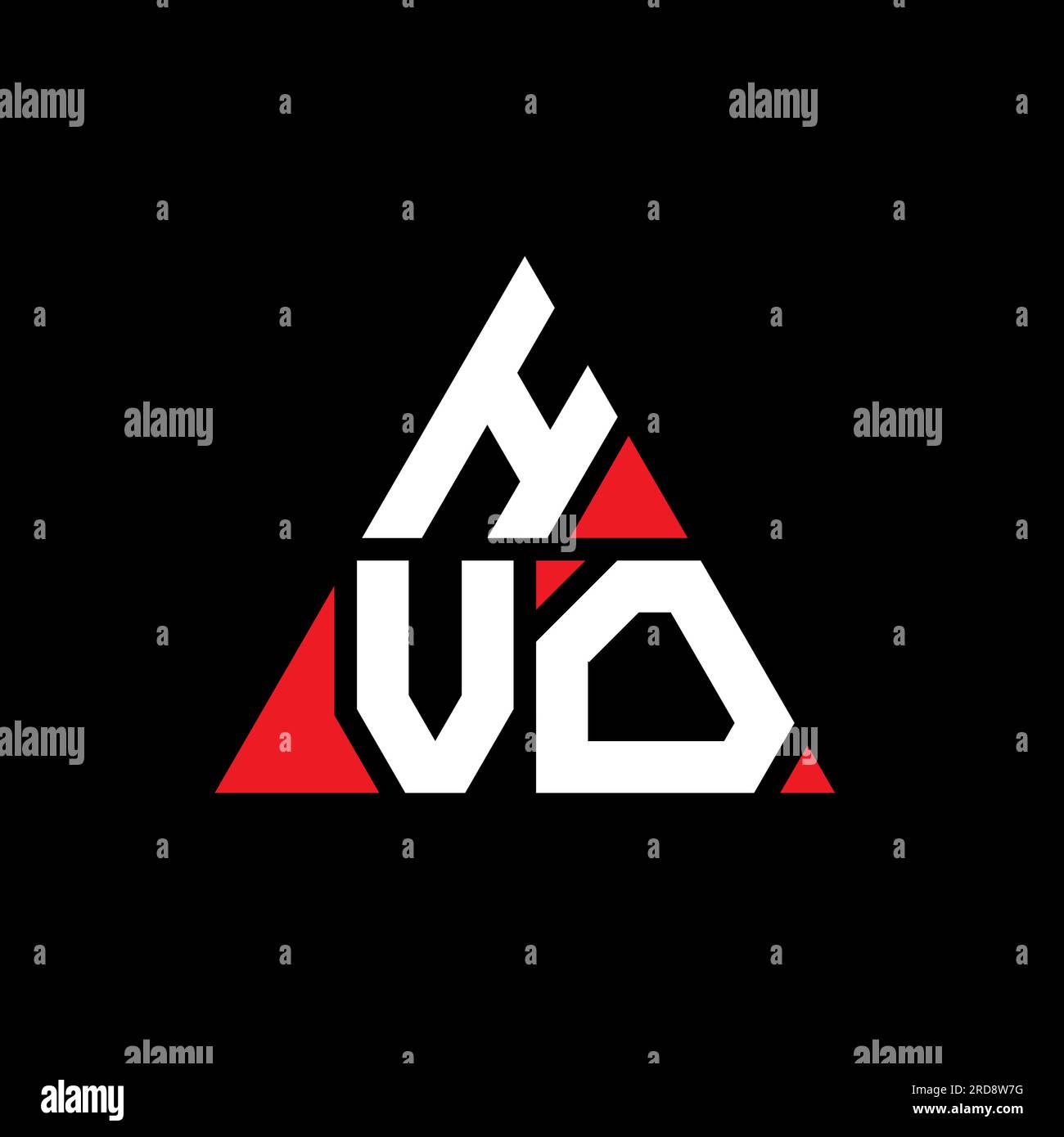 HVO triangle letter logo design with triangle shape. HVO triangle logo ...