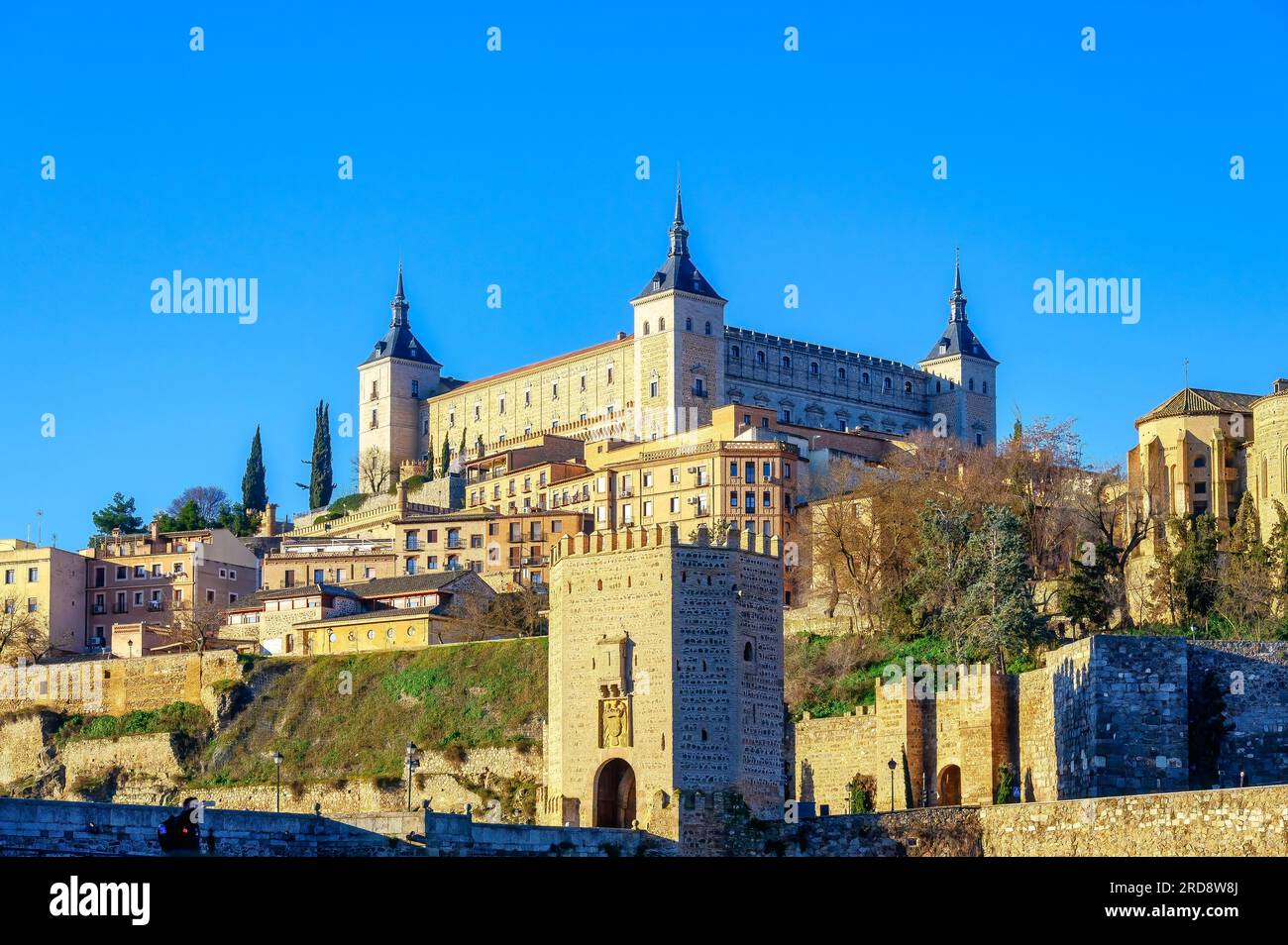 Exterior architecture and fortified walls of the famous medieval fort ...