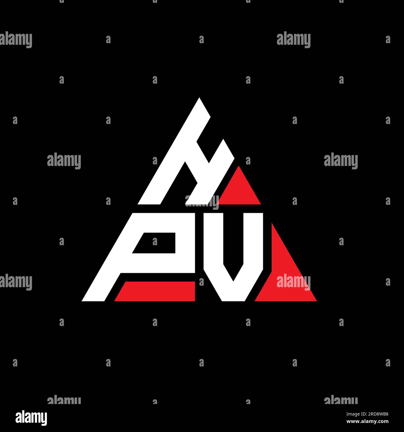 HPV triangle letter logo design with triangle shape. HPV triangle logo ...