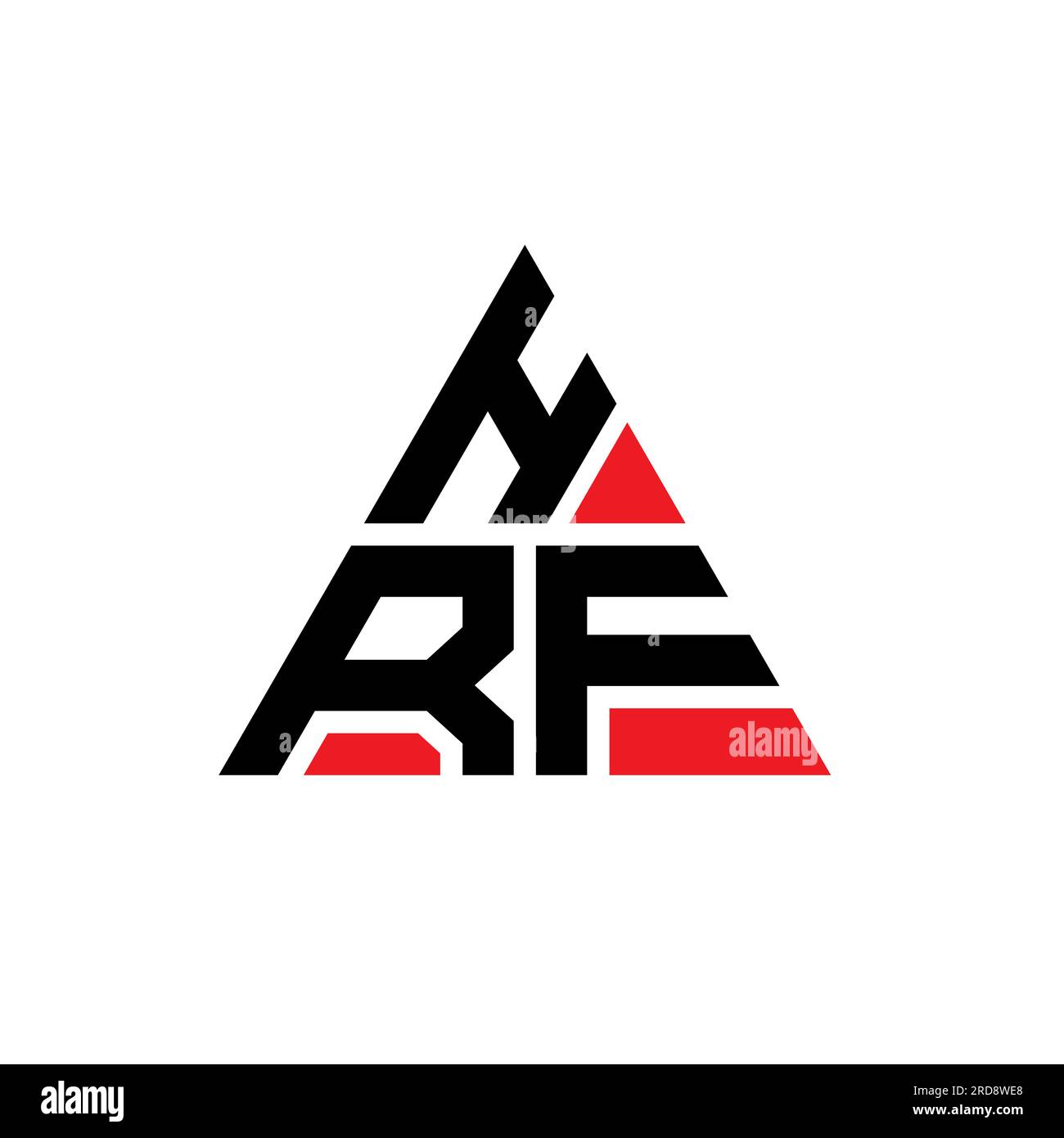 HRF triangle letter logo design with triangle shape. HRF triangle logo ...