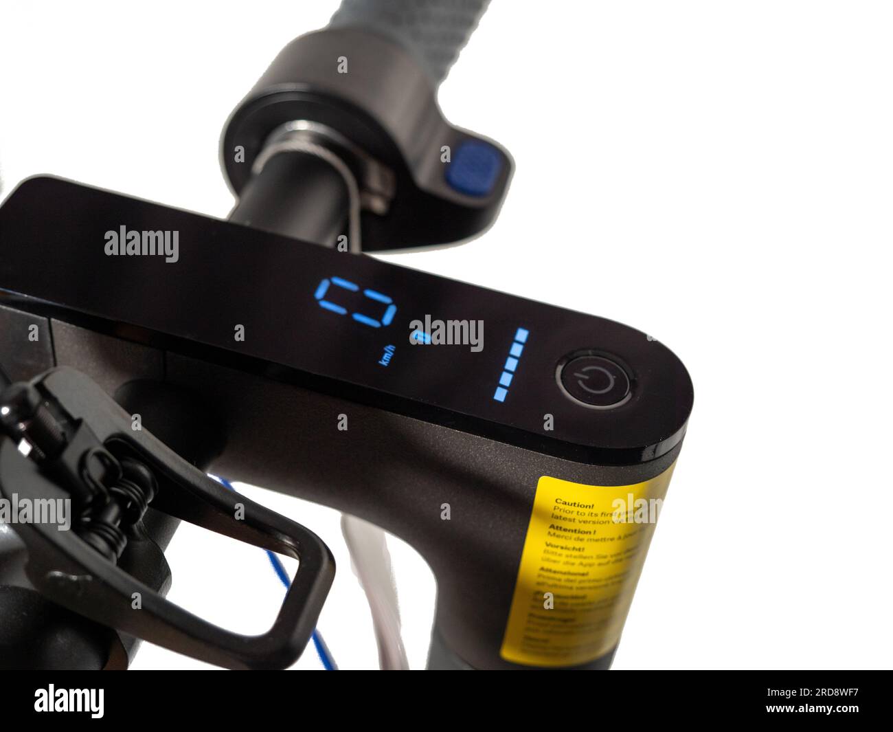 Electric scooter isolated on white background. Electric scooter display ...