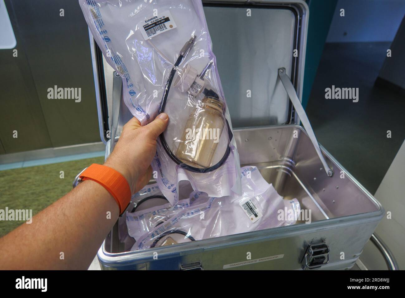sterile instruments are placed in a metal box Stock Photo - Alamy