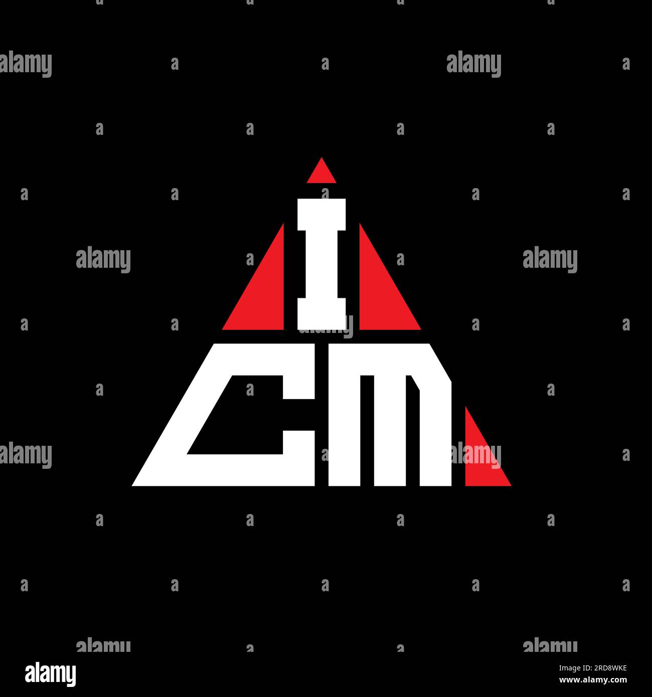 ICM triangle letter logo design with triangle shape. ICM triangle logo ...