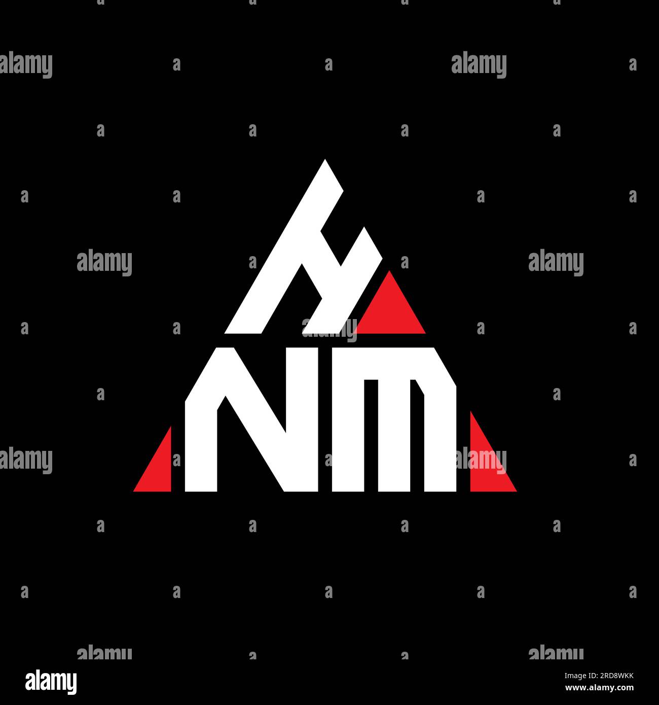 HNM triangle letter logo design with triangle shape. HNM triangle logo ...