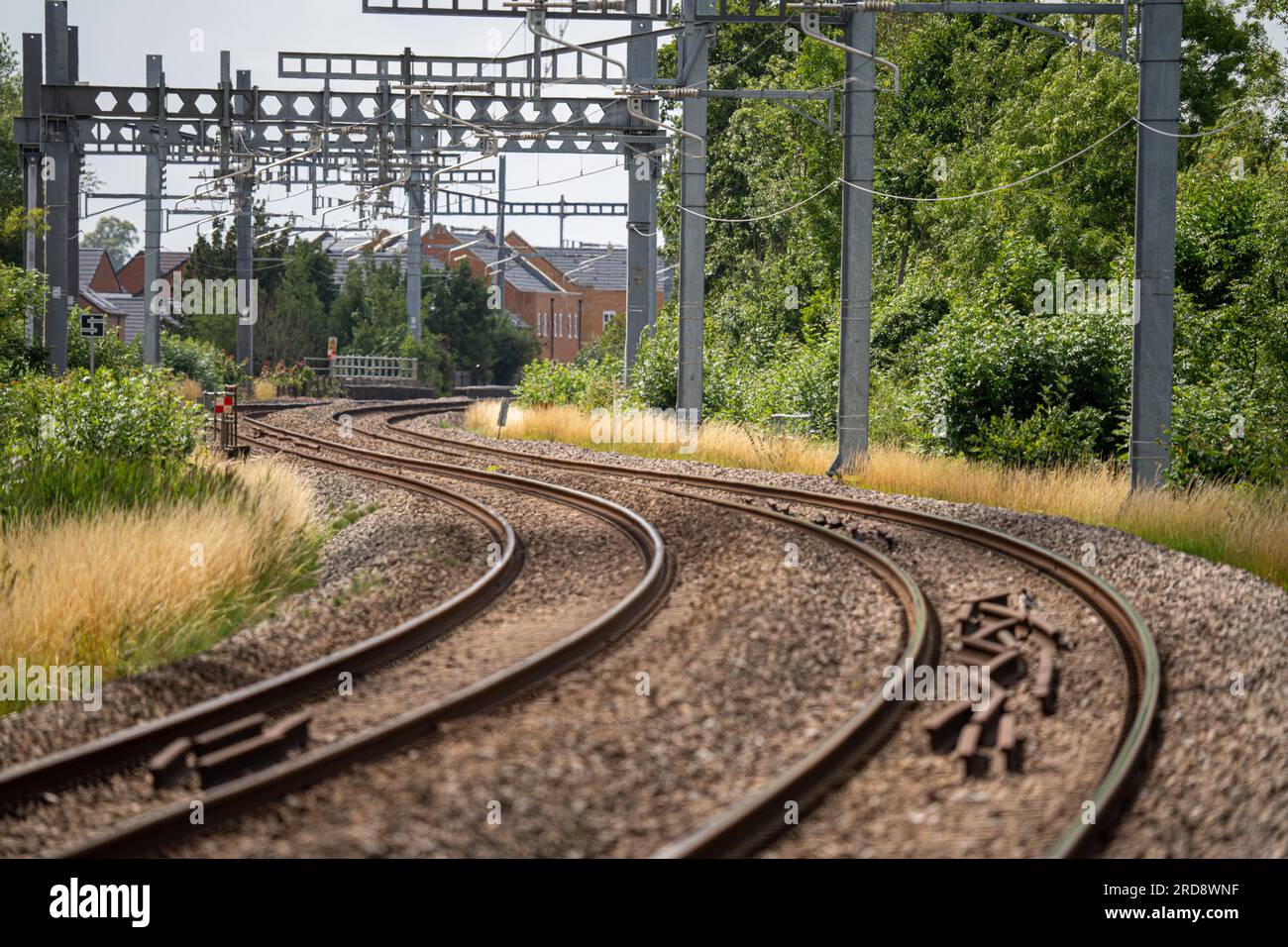 Curvy Railway Track on the Great Western Line heading to London ...