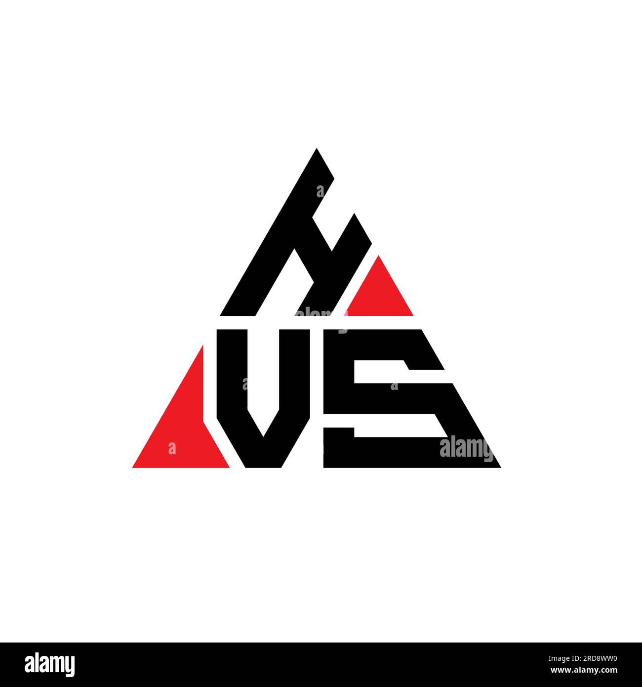 HVS triangle letter logo design with triangle shape. HVS triangle logo ...