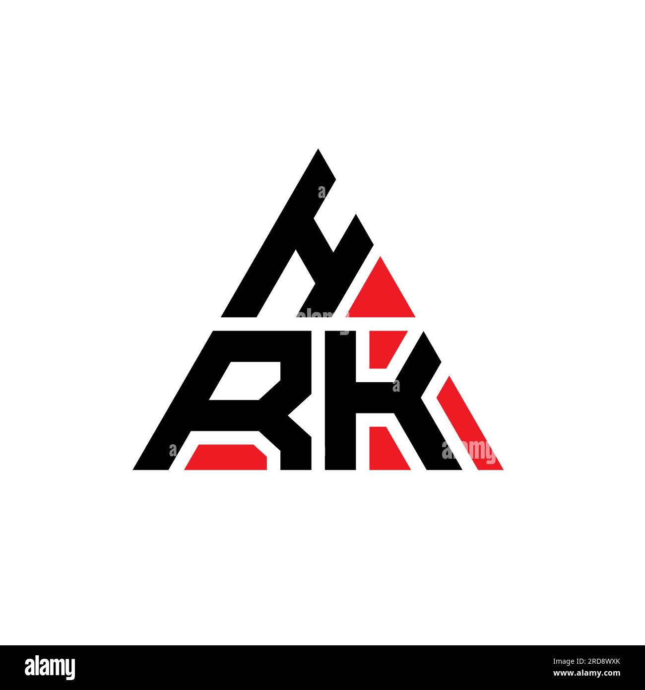 HRK triangle letter logo design with triangle shape. HRK triangle logo ...