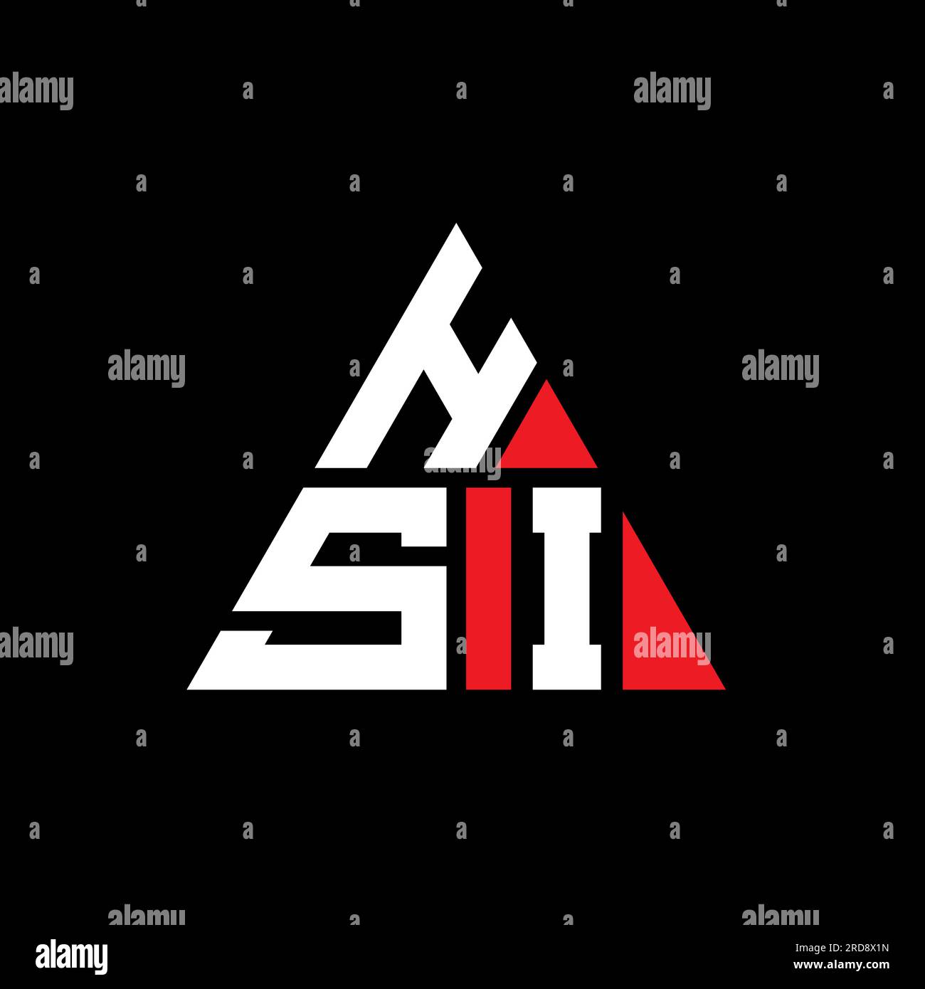 HSI triangle letter logo design with triangle shape. HSI triangle logo ...