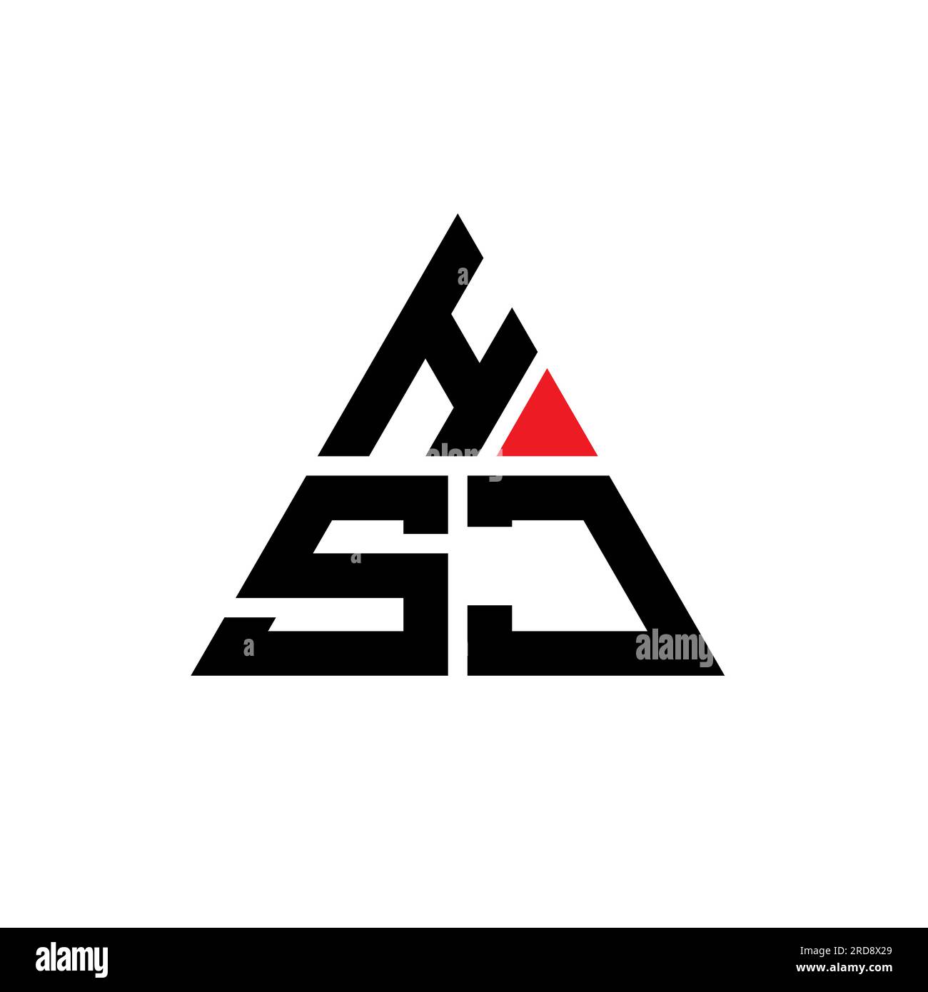 HSJ triangle letter logo design with triangle shape. HSJ triangle logo ...