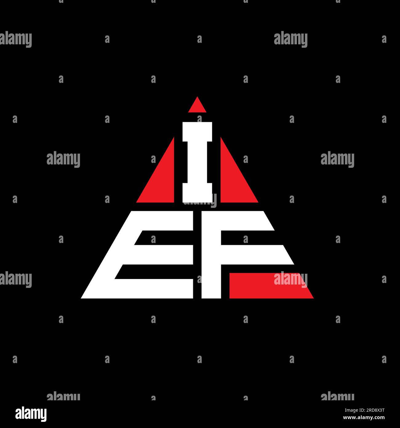 IEF triangle letter logo design with triangle shape. IEF triangle logo ...