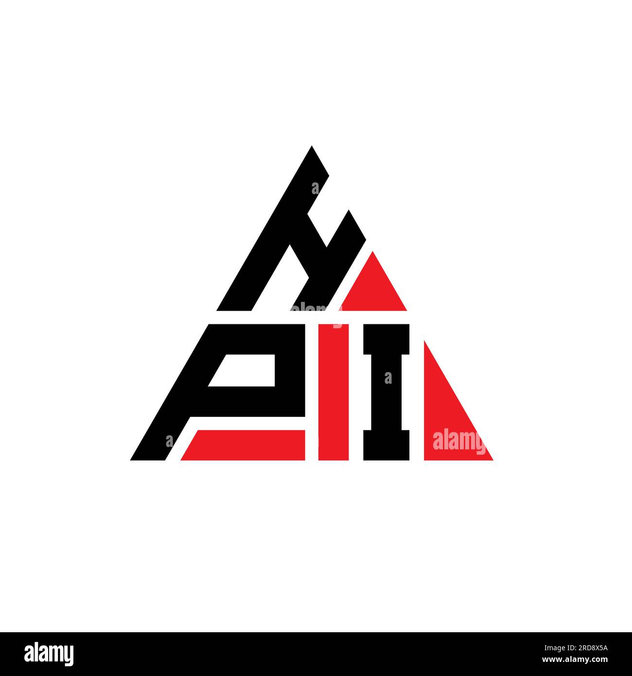 HPI triangle letter logo design with triangle shape. HPI triangle logo ...